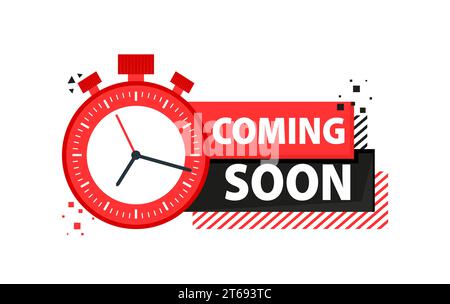 Red and Black Coming Soon Countdown Clock Vector Design. Vector ...
