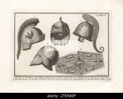 Roman shield or scutum in the Capitol among the trophies of Augustus 1 ...