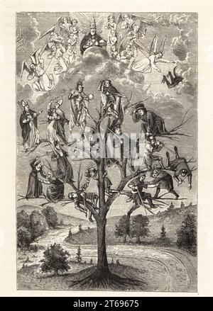 Middle Ages, society, classes tree, woodcut by Hans Weiditz, 1530 Stock ...