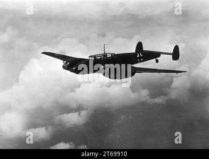 German Messerschmitt Me 110 in flight. [automated translation] Stock ...