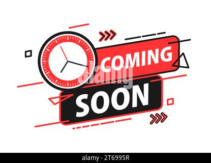 Red and Black Coming Soon Countdown Clock Vector Design. Vector ...