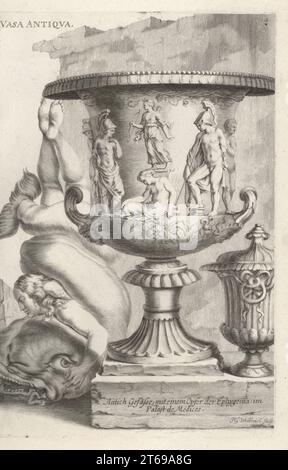 Antique vase depicting the human sacrifice of Iphigenia by Agamemnon at ...