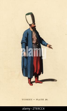 military, Turkey, infantry, Janissaries in the 18th century, engraving ...