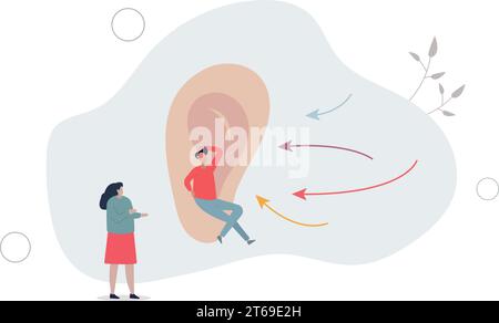 Active listening and hear focused what other is saying.Conversation and ...