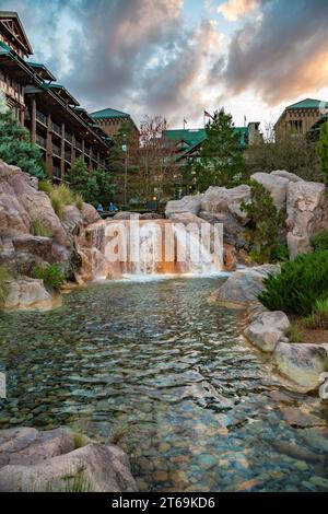 Exterior of Wilderness Lodge resort at Walt Disney World in Orlando ...