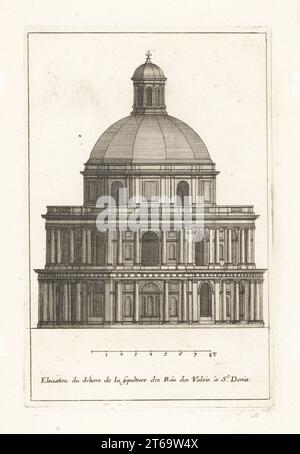 Elevation of the exterior of the Valois Mausoleum at the Basilica of St ...