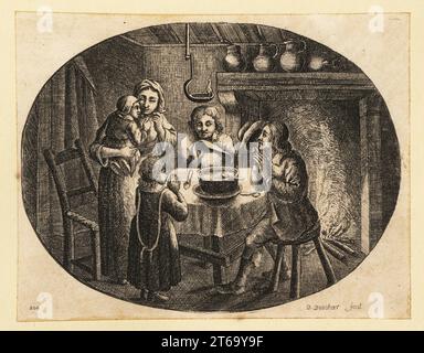 Woman in Front of a Fireplace, c. 1803 Stock Photo - Alamy