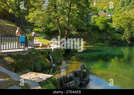 Srpske Toplice, Bosnia - 5 Sept 2023. Vrucica Hot Springs on the Vrbas ...