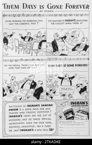 1930s USA Ingram's Shaving Cream Magazine Advert Stock Photo - Alamy