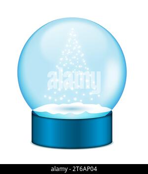 Crystal ball with falling snow Stock Photo - Alamy