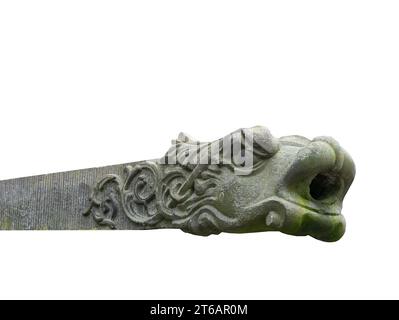medieval stone drain pipe, isolated on white background Stock Photo - Alamy