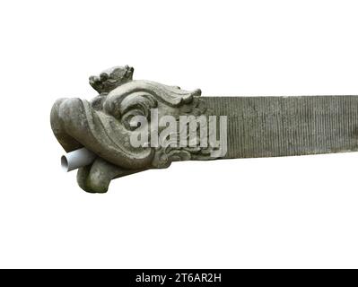 medieval stone drain pipe, isolated on white background Stock Photo - Alamy