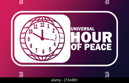 Universal Hour Of Peace Vector illustration. Holiday concept. Template ...