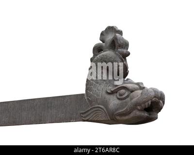 medieval stone drain pipe, isolated on white background Stock Photo - Alamy