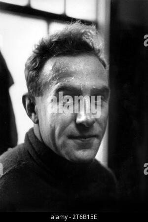 Portrait of Wolverhampton Wanderers captain Billy Wright with sweat on ...