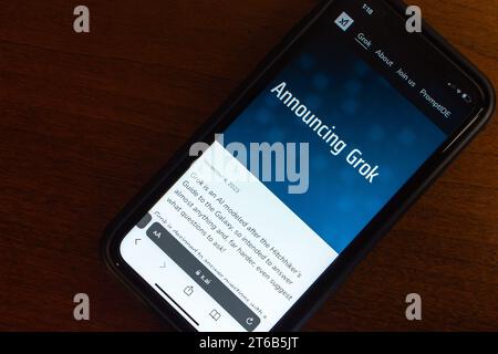 Announcing Grok webpage from xAI website. On Nov 4, xAI unveiled Grok ...