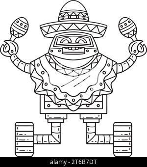 Poncho Isolated Coloring Page for Kids Stock Vector Image & Art - Alamy