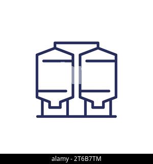 Granary Icon. Bunker for grain, silo icon. Storage elevator icon ...