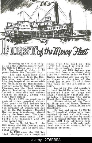 Red Rover Hospital Ship - Historical Medical Illustration Stock Photo ...