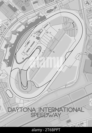 Daytona International Speedway - Road Course map Stock Vector Image ...