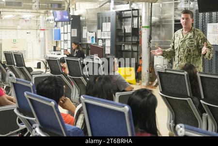 USNS Millinocket ship tours in Philippines 150808 Stock Photo - Alamy