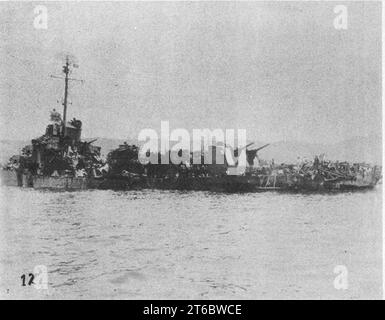 USS Aaron Ward (DM-34) in the Kerama Retto anchorage, 5 May 1945 ...
