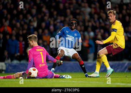 Rangers' Danilo scores their side's first goal of the game during the ...