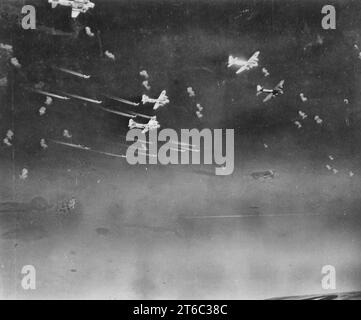Thru Berlin flak on bombing run Stock Photo - Alamy