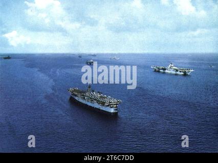 USS Bataan (CVL-29) at anchor c1944 Stock Photo - Alamy