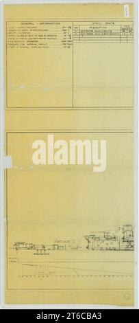 USS Blue (DD-387)- Inboard Profile, Outboard Profile, General ...