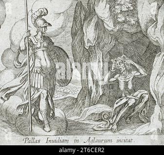 The ancient Greek mythical figure of Pallas, daughter of Triton, from ...