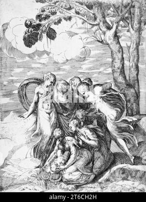 Finding the boy Moses, Andrea Meldolla, called Schiavone, Zara ...