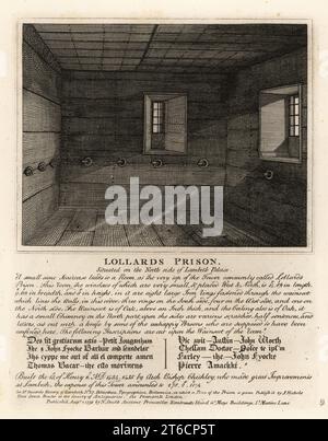 The Prison in The Lollards' Tower, Lambeth Palace. London 1896 old ...