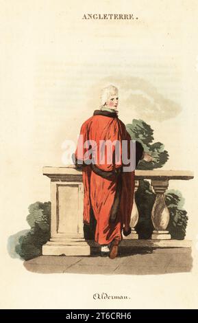 Lord Mayor of London in ceremonial robes with chain, 19th century ...