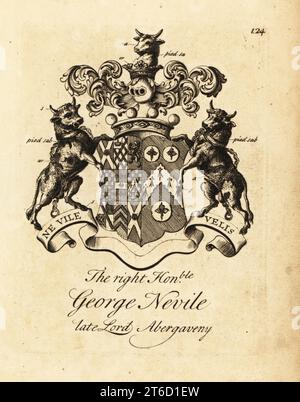 Coat of arms of the Right Honourable Nevile Lovelace, Lord Lovelace ...