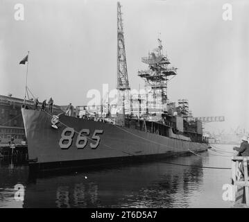 USS Charles R. Ware (DD-865) at the New York Navy Yard c1962 Stock ...