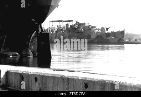 USS Donald W. Wolf (APD-129) at anchor, circa in 1945 Stock Photo - Alamy