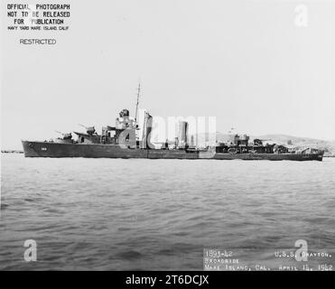 USS Drayton (DD-366) - 19 Stock Photo - Alamy