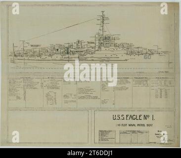 USS Eagle 6 (PE-6)- Booklet of General Plans - Midship Section - Cross ...