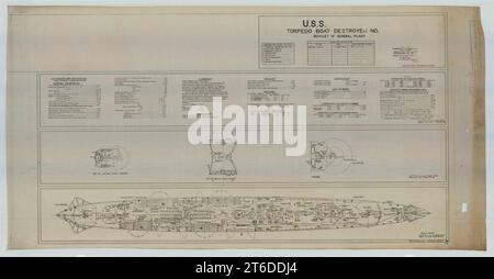 USS Dyer (DD-84)- Booklet of General Plans - Platform Decks. - Hold ...