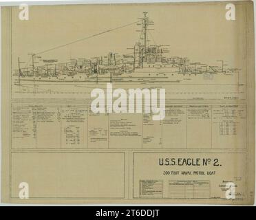 USS Eagle 7 (PE-7)- Booklet of General Plans - Midship Section - Cross ...