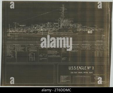 USS Eagle 7 (PE-7)- Booklet of General Plans - Outboard Profile ...