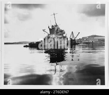 USS Erie (PG-50) salvage 2 December 1942 2 Stock Photo - Alamy