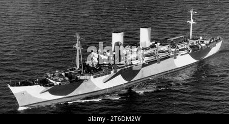 USS General W. P. Richardson (AP-118) docks at New York City (USA) on 7 ...