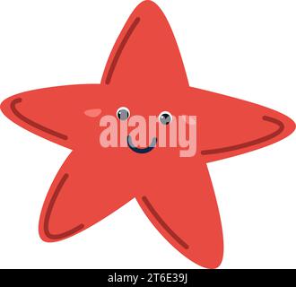 Starfish character, cute marine personage vector Stock Vector Image ...