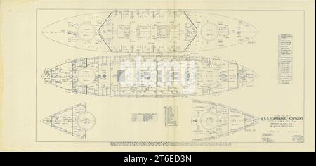USS Kearsarge (BB-5) and USS Kentucky (BB-6)- Compartment and Access ...