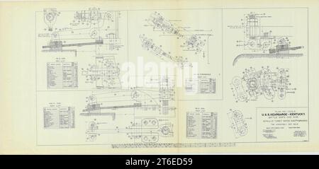 USS Kearsarge (BB-5) and USS Kentucky (BB-6)- Turret Blocking Wedges, Assembly and Details Stock ...