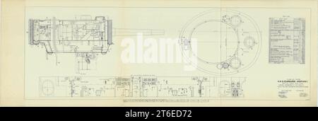 USS Kearsarge (BB-5) and USS Kentucky (BB-6)- General Arrangement of Protective Deck Stock Photo ...