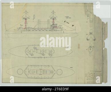 USS Kearsarge (BB-5) and USS Kentucky (BB-6)- ''A'' (outboard profile Stock Photo - Alamy