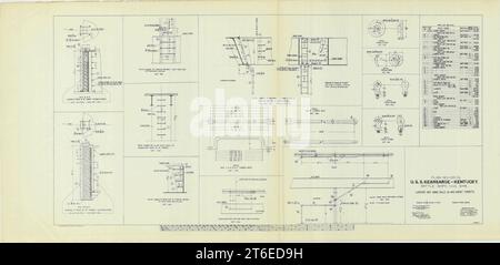 USS Kearsarge (BB-5) and USS Kentucky (BB-6)- Ladders, Gratings, Hand Rails and Liners Beneath ...